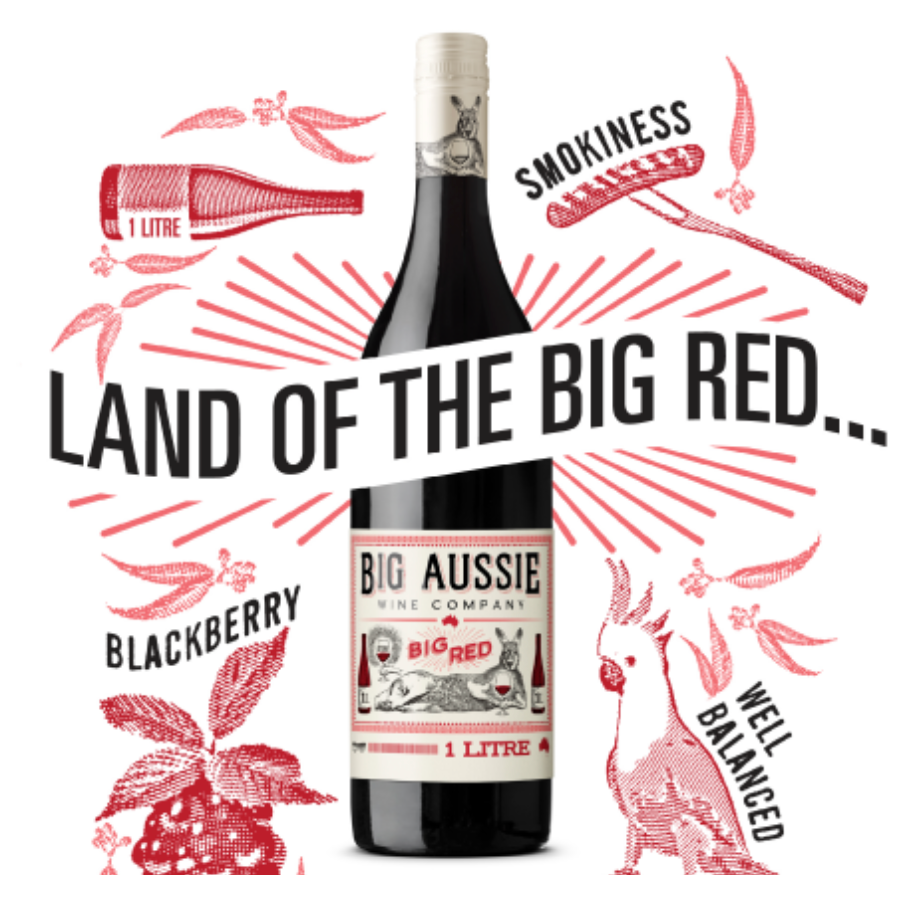Big Aussie Wine Co. Big Red Shiraz 1L